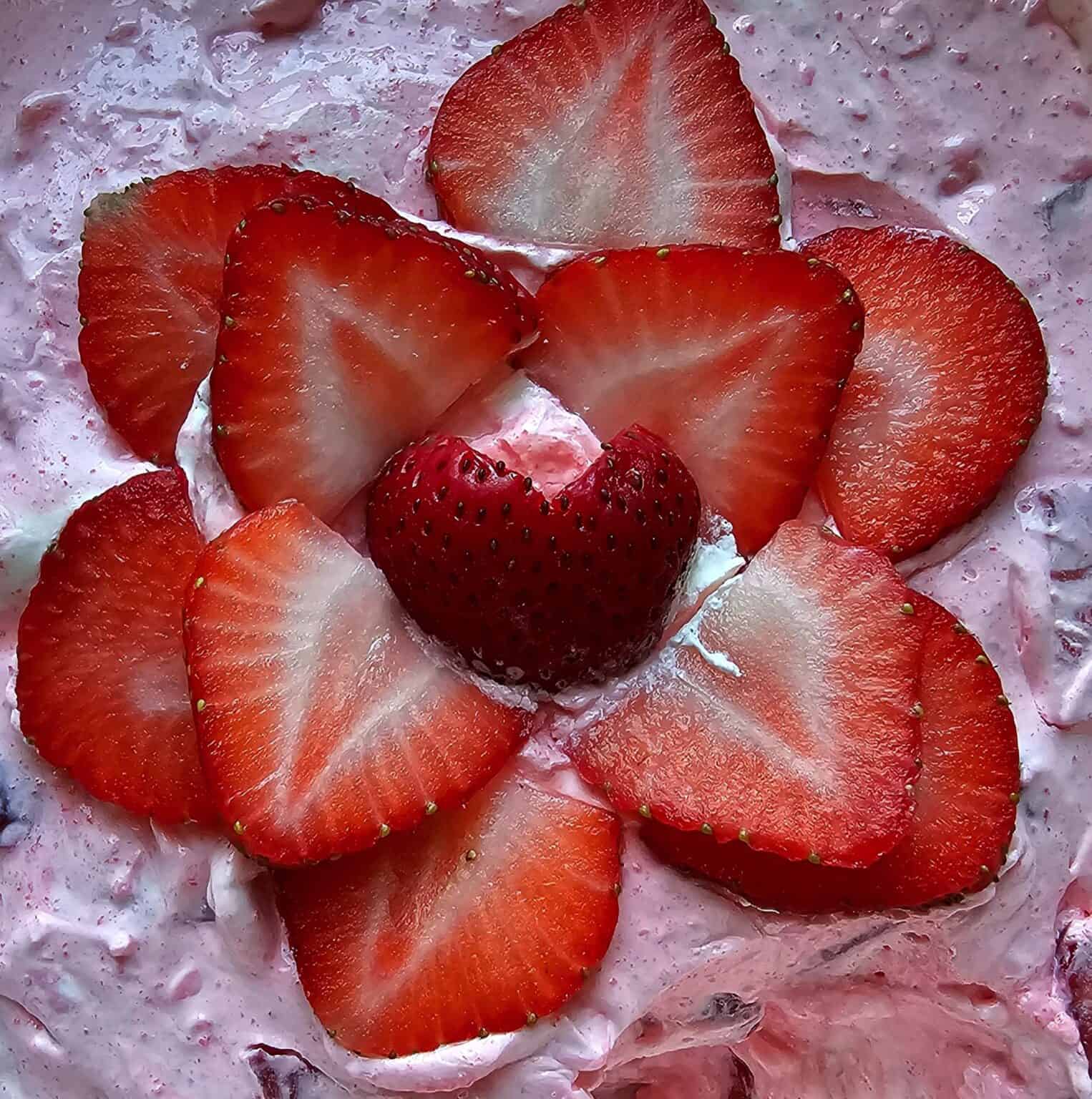 Strawberry Jell-O Fluff - The Happy Homemaker
