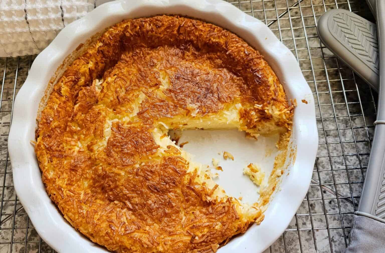 Impossible Coconut Pie Recipe (without bisquick) - The Happy Homemaker