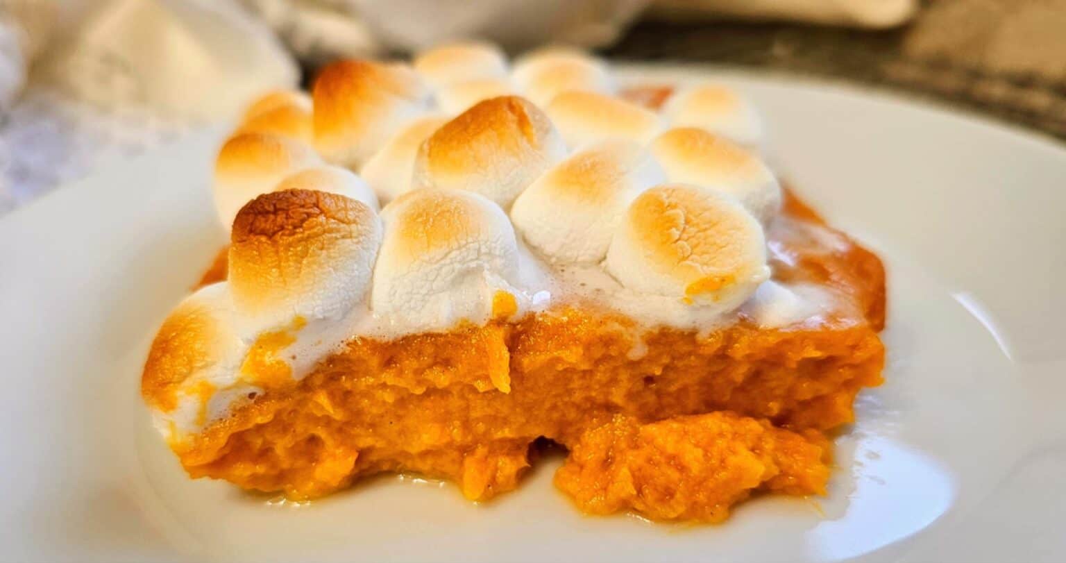 Easter Sweet Potato Casserole with Marshmallows - The Happy Homemaker