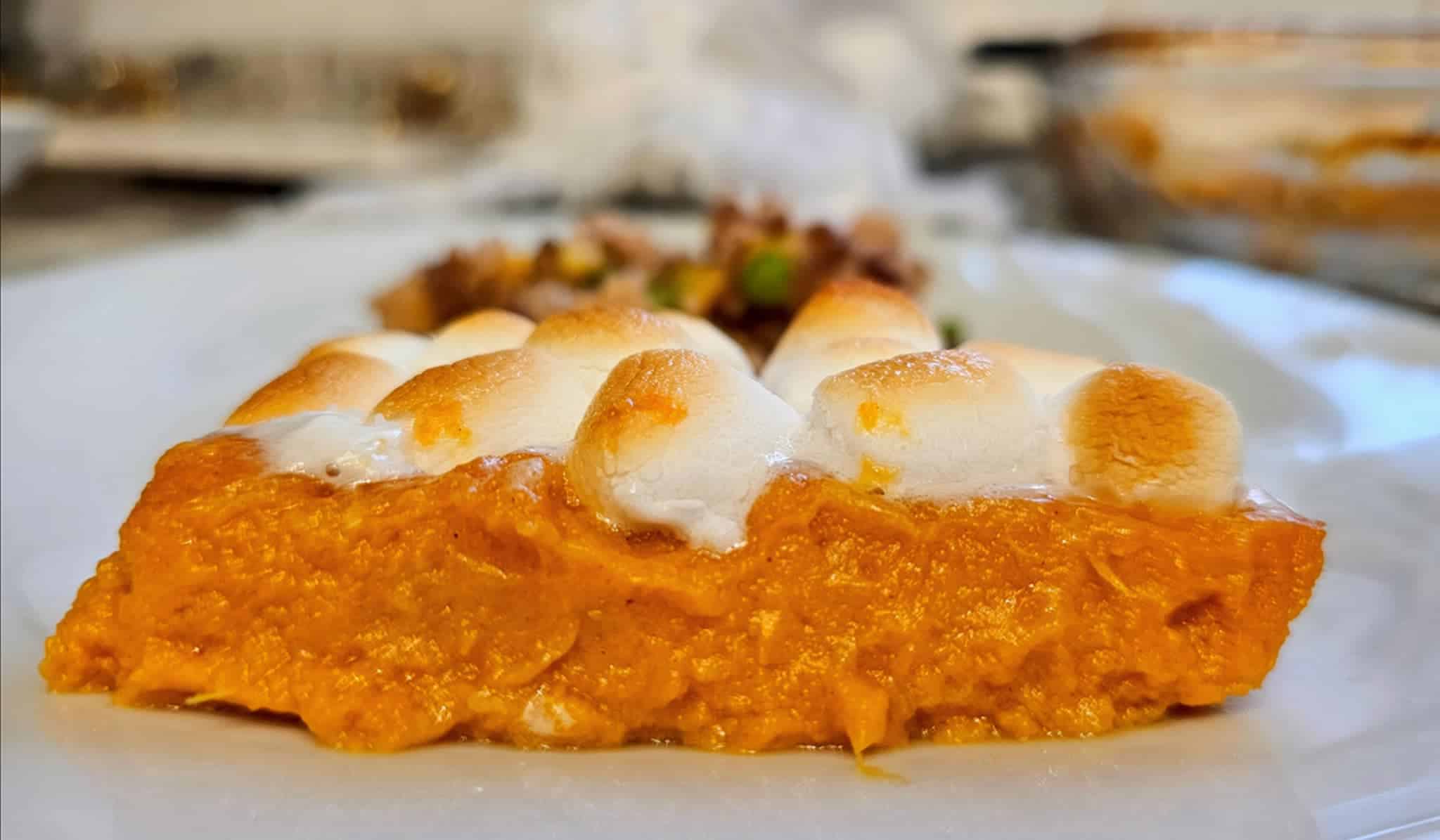 Easter Sweet Potato Casserole with Marshmallows - The Happy Homemaker