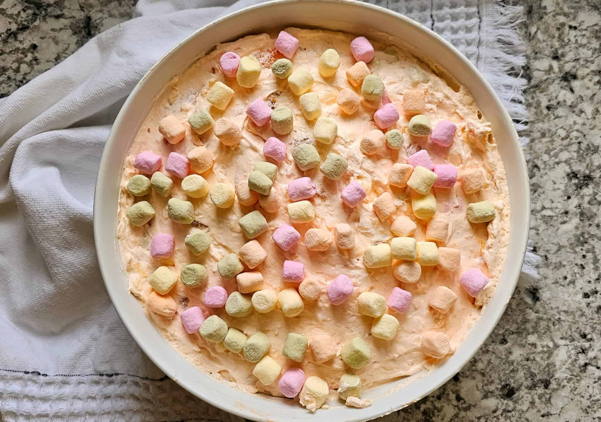 Easy Easter Dessert Fluff Recipe with Pineapple - The Happy Homemaker