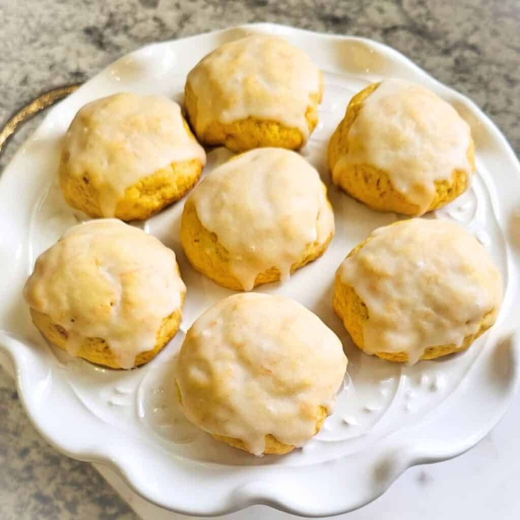 Soft carrot cake cookies recipe with orange glaze - The Happy Homemaker